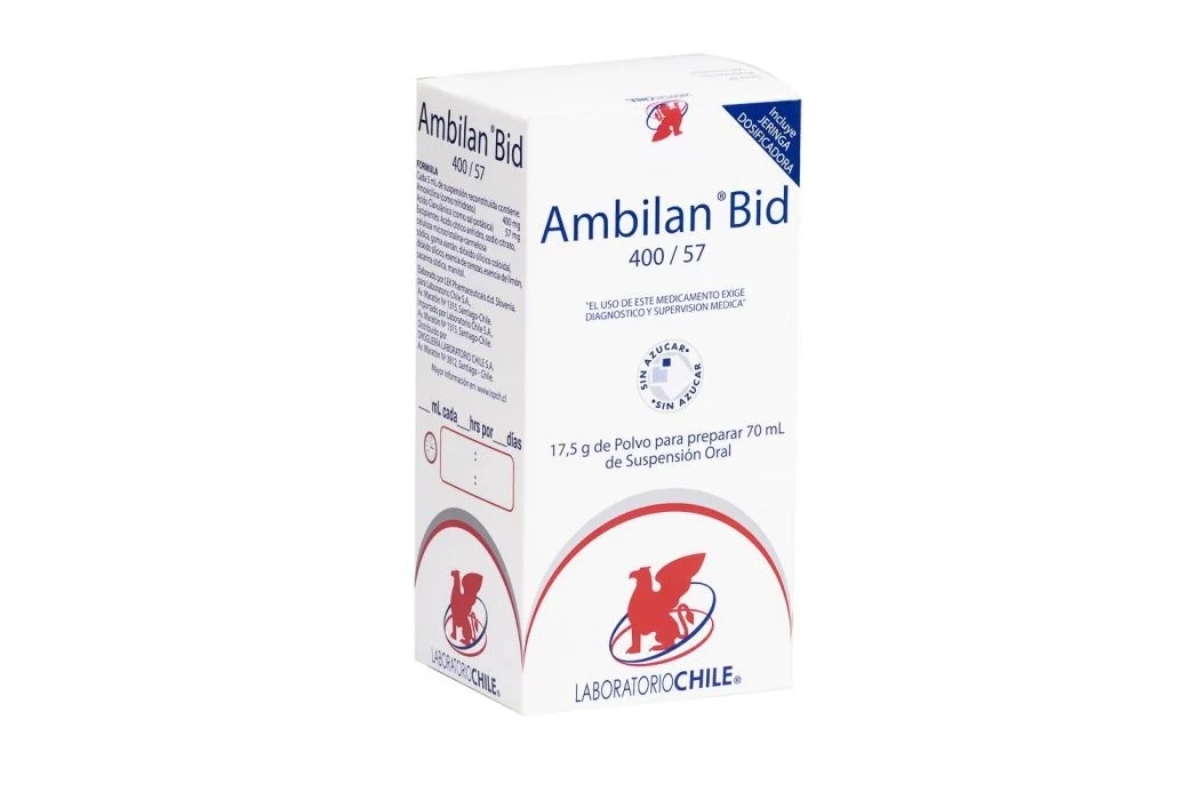 AMBILAN BID SUSPENSION 400/57 MG/5ML X 70 ML - Farmacias Roraima