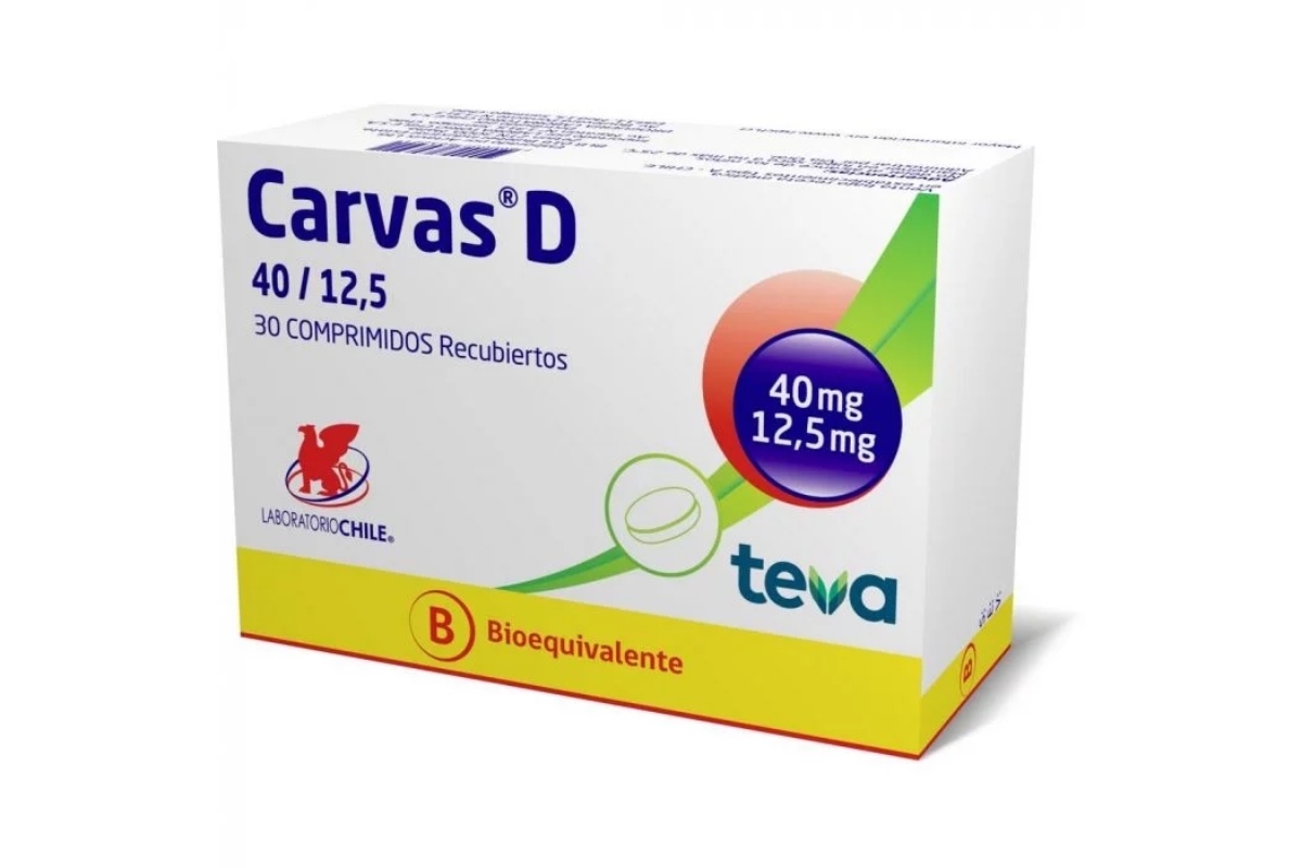 CARVAS D COMPRIMIDOS 40/12,5 MG X 30 - Farmacias Roraima