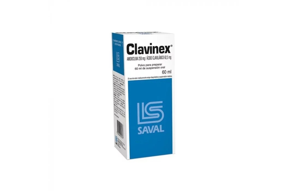 CLAVINEX SUSPENSION 250/62,5 MG/5ML X 60 ML - Farmacias Roraima