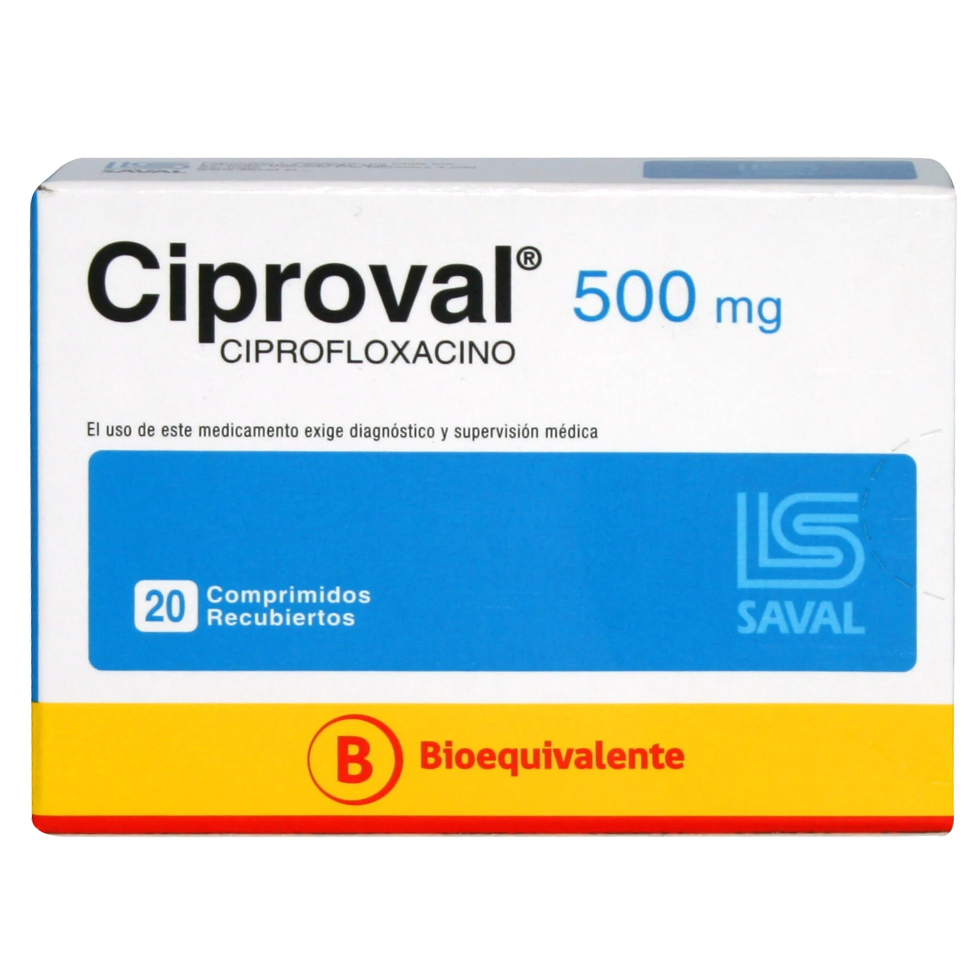 CIPROVAL COMPRIMIDOS 500 MG X 20 - Farmacias Roraima