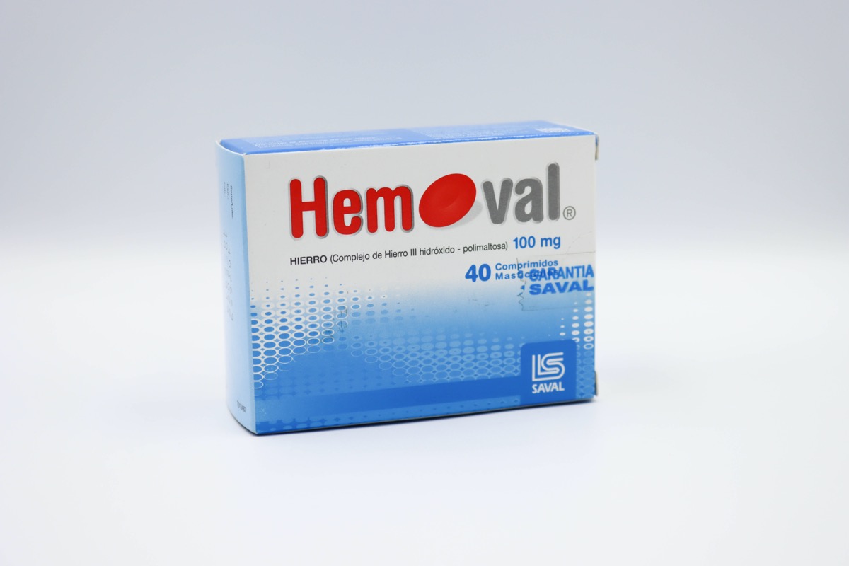 HEMOVAL COMPRIMIDOS MAS 100 MG X 40 - Farmacias Roraima