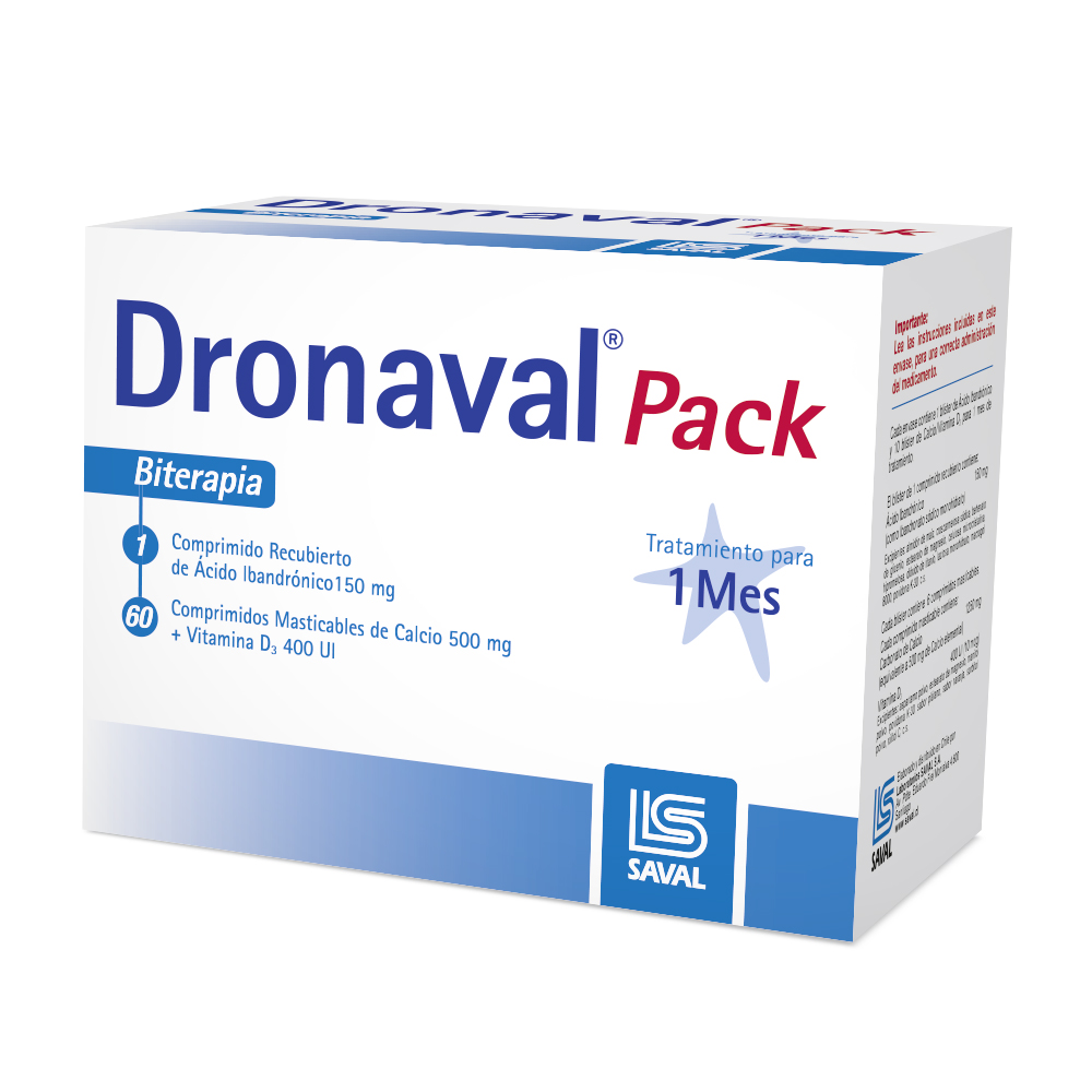 DRONAVAL PACK COMPRIMIDOS X 1 + 60 - Farmacias Roraima