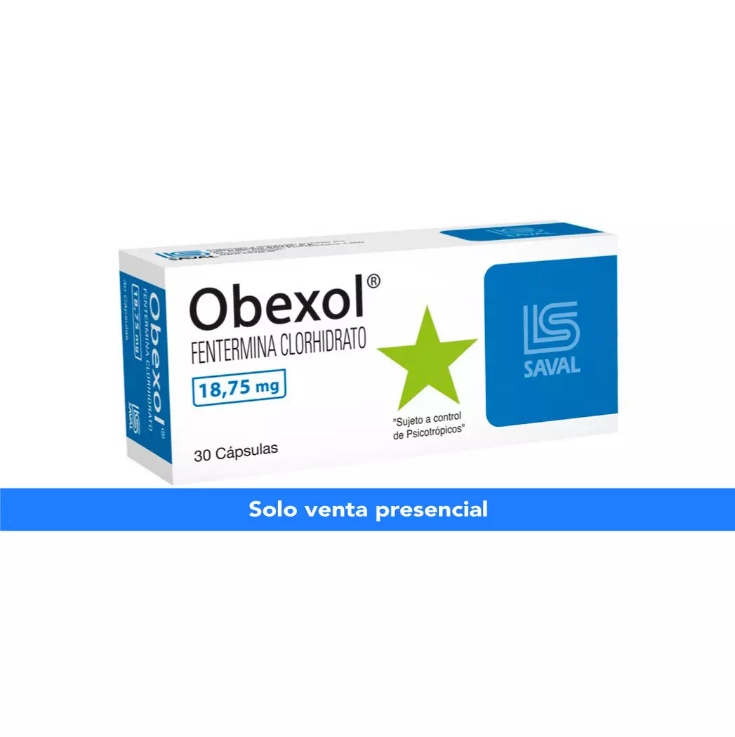 OBEXOL CAPSULAS 18,75 MG X 30 - Farmacias Roraima