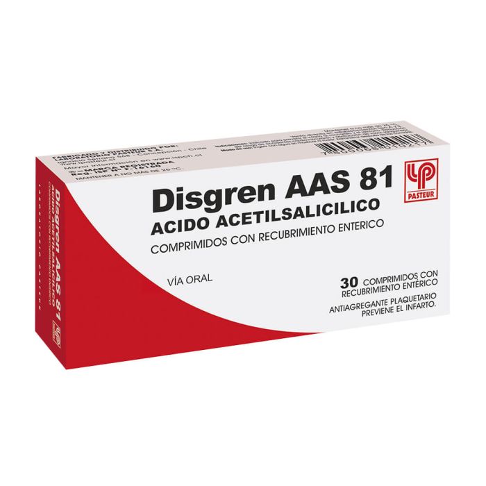 DISGREN COMPRIMIDOS 81 MG X 30 - Farmacias Roraima