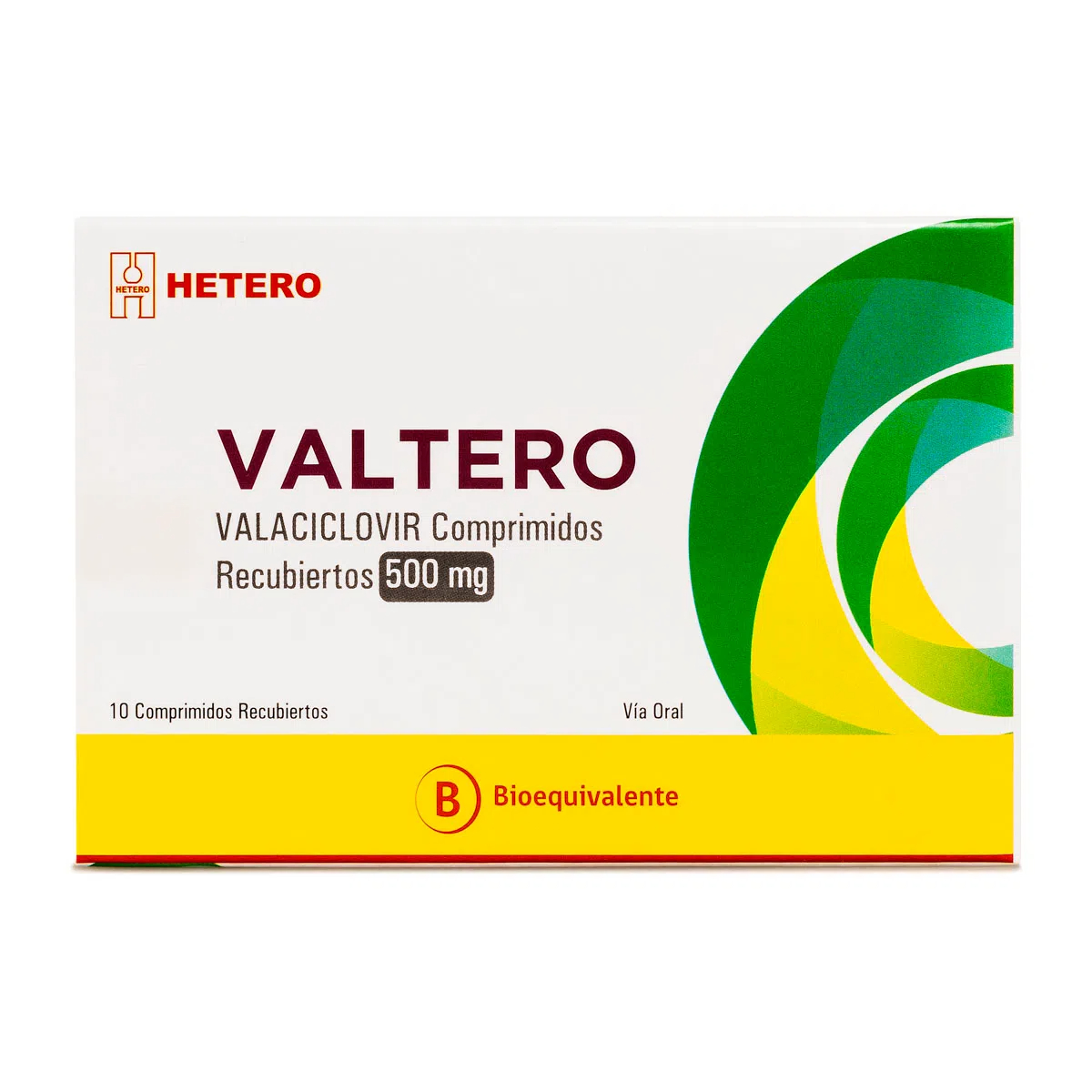 VALTERO COMPRIMIDOS 500 MG X 10 - Farmacias Roraima